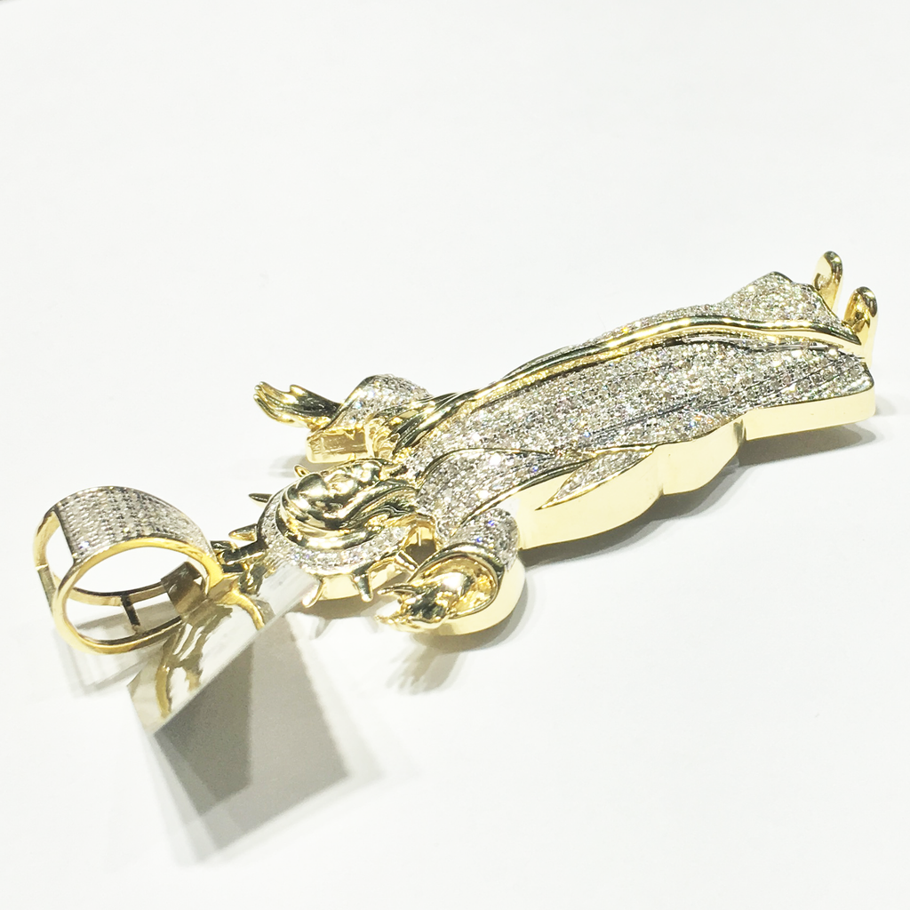 Open Arms Whole Body Jesus Diamond Iced-Out Pendant (10K) – Popular J
