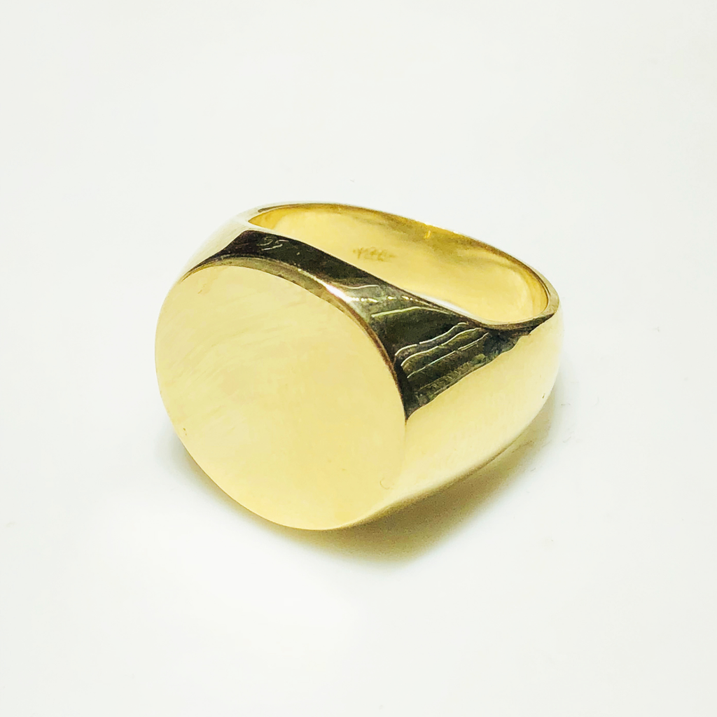 Custom Circle Signet Ring (Gold) (Silver) – Popular J