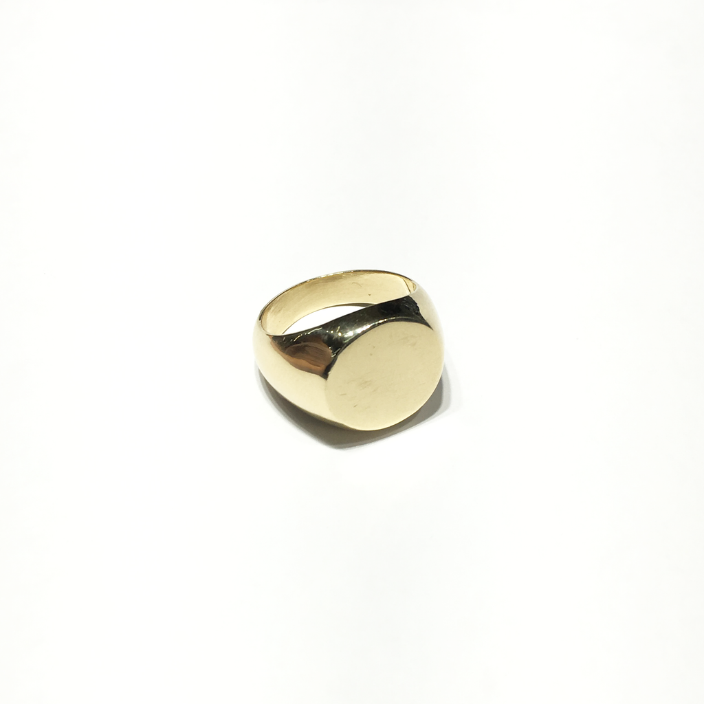Custom Circle Signet Ring (Gold) (Silver) – Popular J