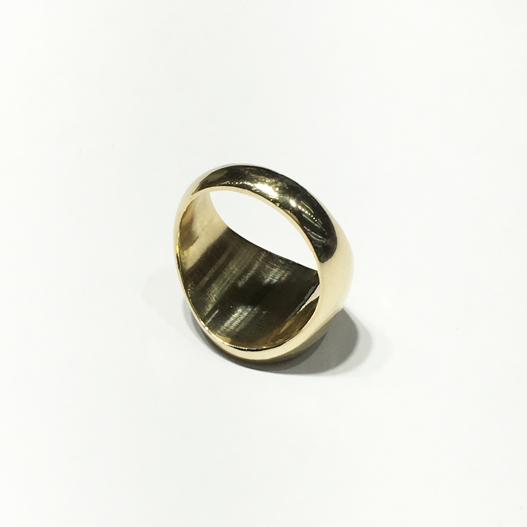 Custom Circle Signet Ring (Gold) (Silver) – Popular J