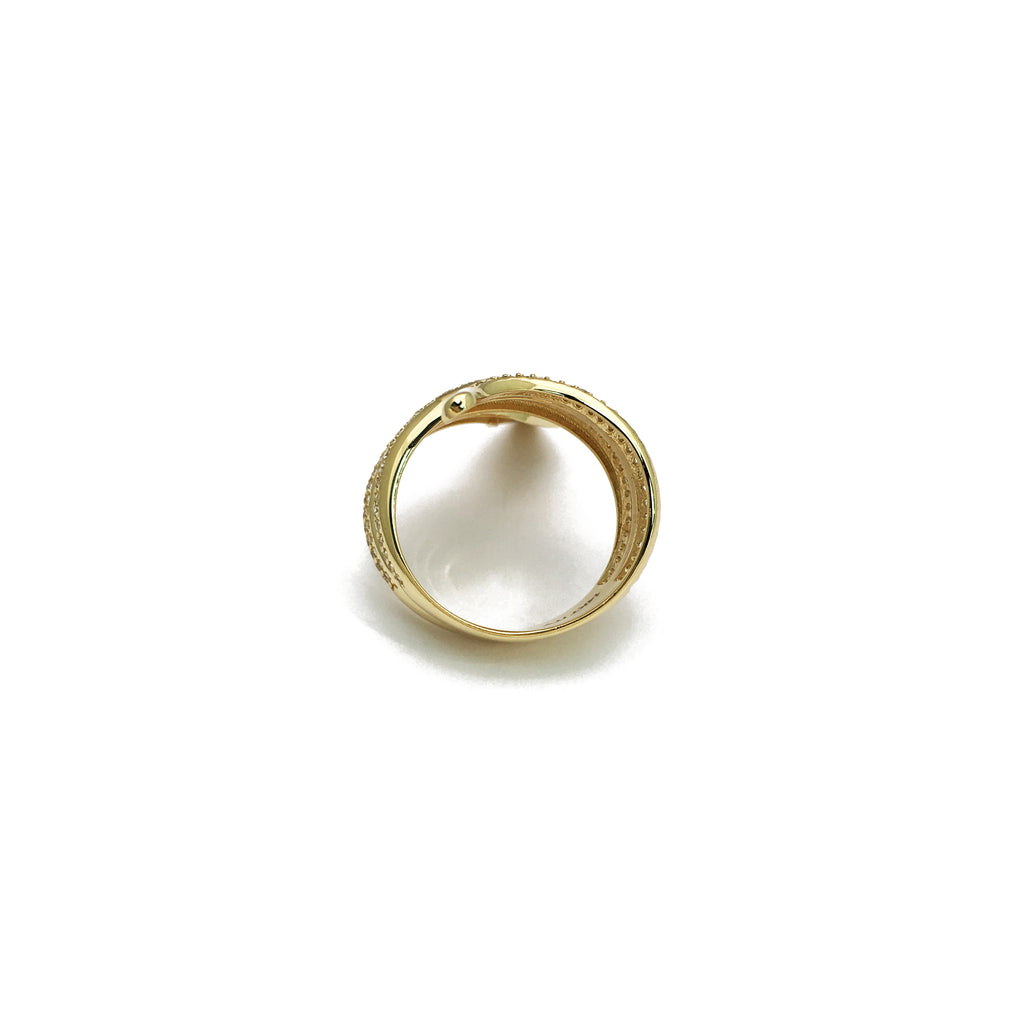 Snake Wrap CZ Ring (14K) – Popular J