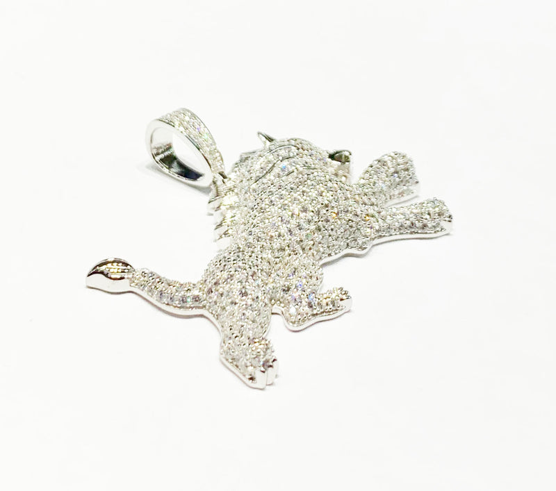 Hyena CZ pendant (Silver). – Popular J
