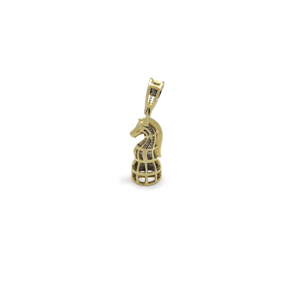 Diamond knight (♘,♞) Chess Piece Pendant (10K) – Popular J