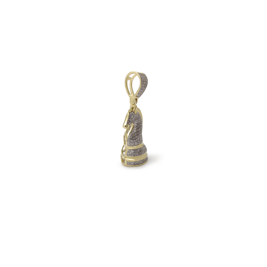 Diamond knight (♘,♞) Chess Piece Pendant (10K) – Popular J