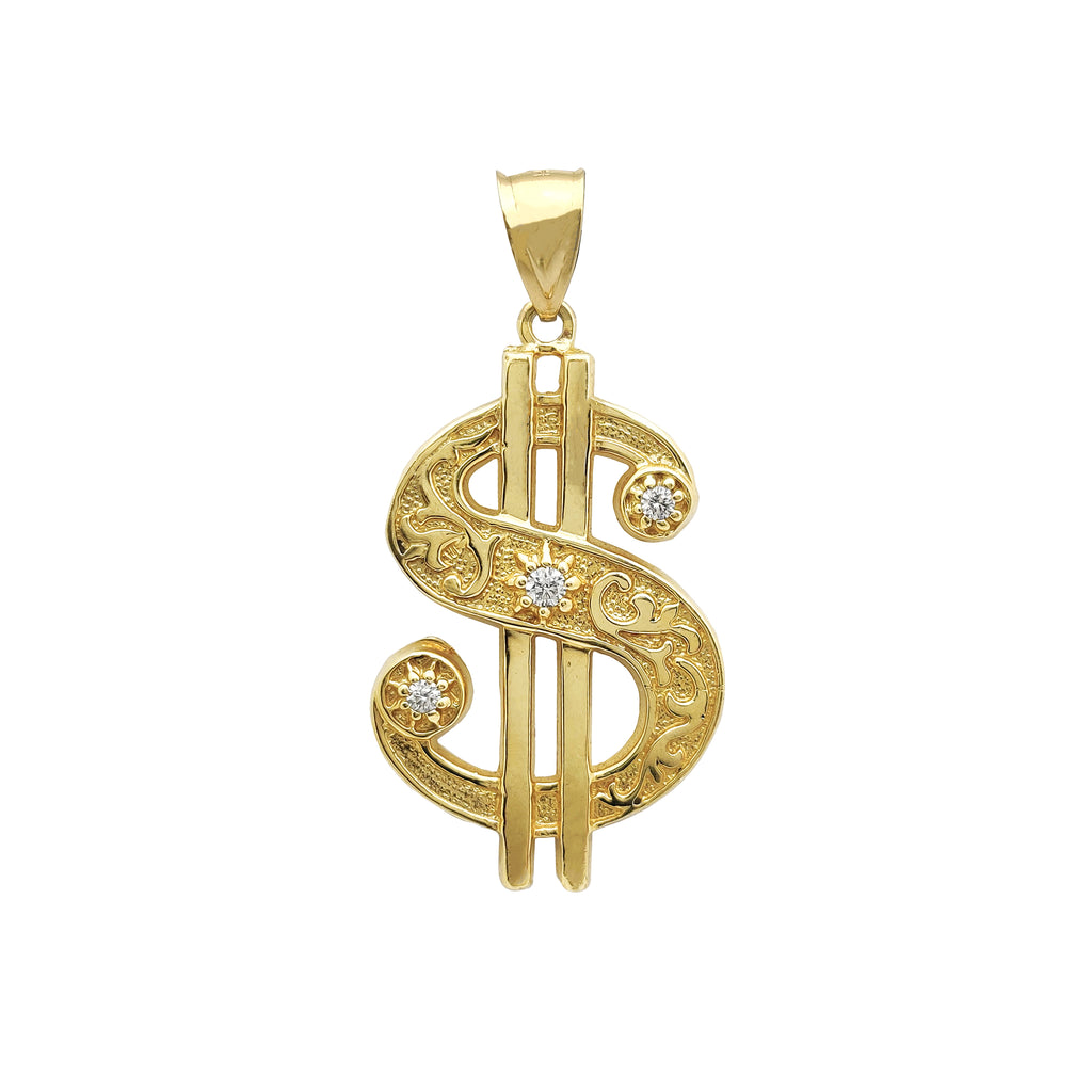 Ornamented Dollar Sign Pendant (14K) – Popular J