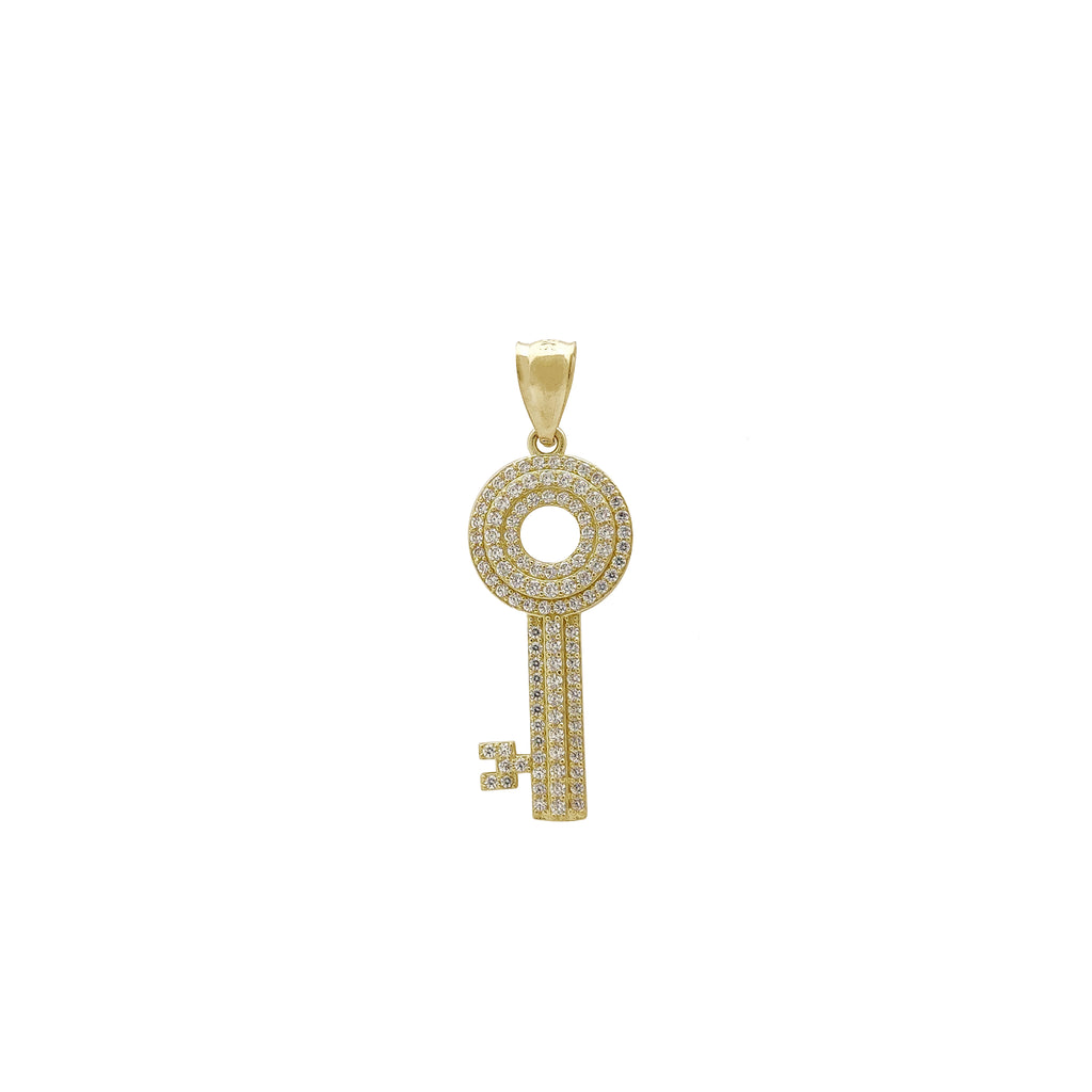 Iced Out Classic Skeleton Key Pendant (14K) – Popular J