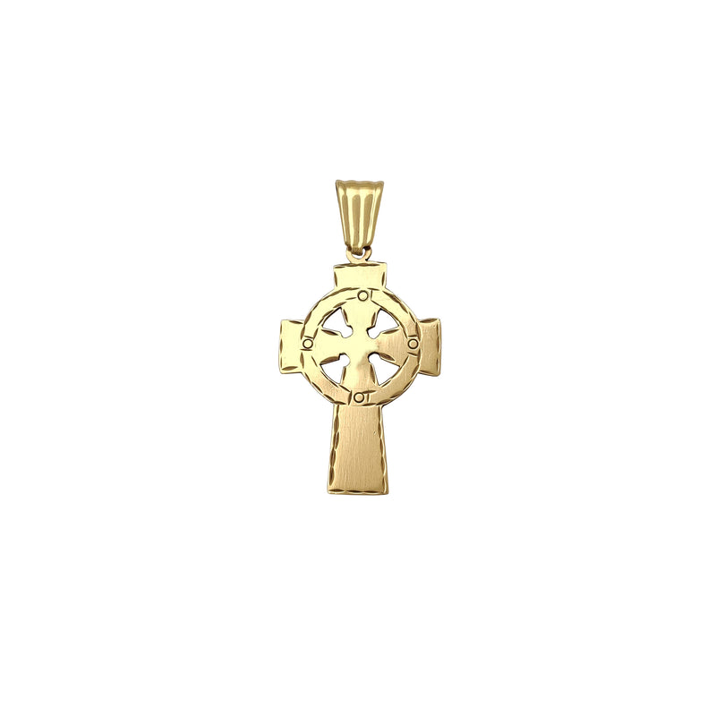 Orthodox Engraved Texture Cross Pendant (14K) – Popular J